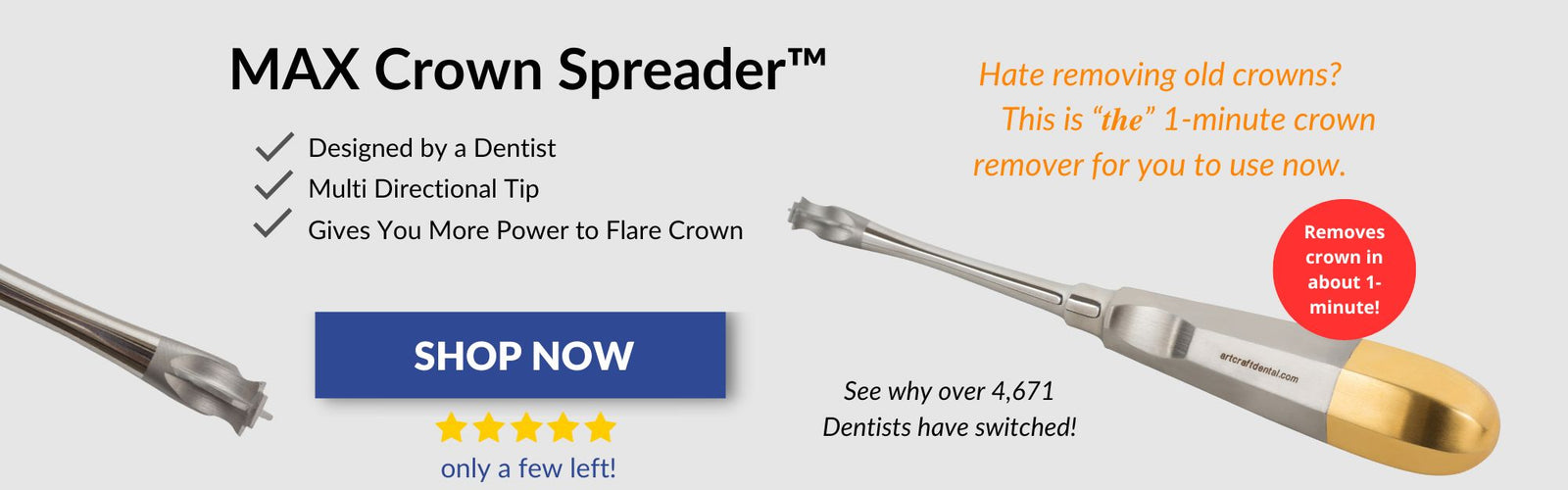 Max Crown Spreader™ | "The" 1-Minute Crown Remover!